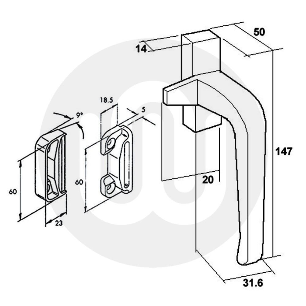 Titon Locking Cockspur Handle