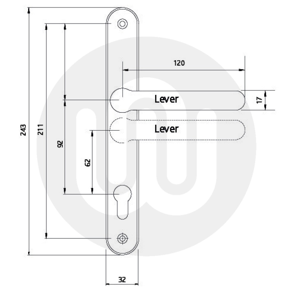 Simplefit by Fab & Fix Balmoral Sprung Offset Lever/Lever 92PZ/62PZ ...