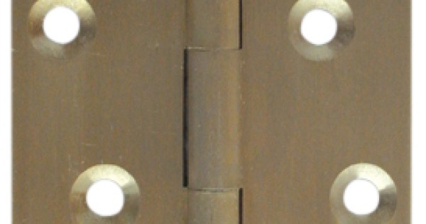Solid Drawn Self Colour Brass Hinge - 42mm
