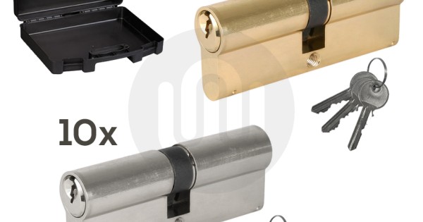 20 Mixed Standard Euro Cylinders + Free Carry Case