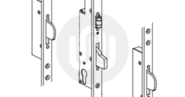 Sobinco 8400 Series 3 Deadbolt Roller Catch- U-Rail Faceplate
