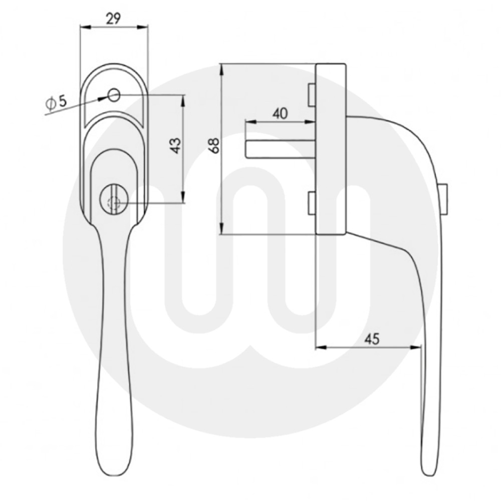 Avocet Tilt & Turn Handle - Locking