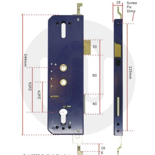 Centre Cases for UPVC Door Locks