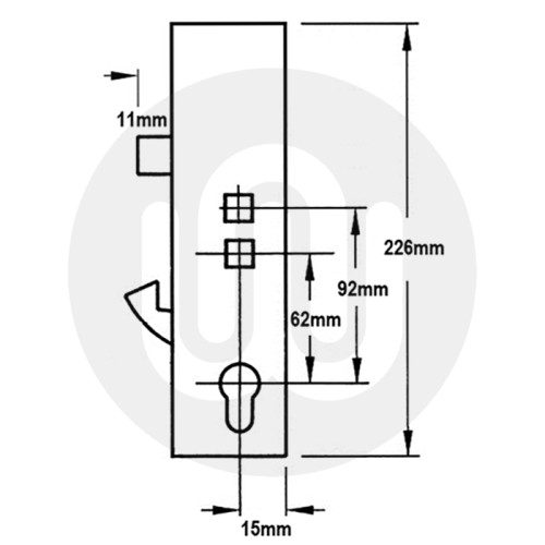 Centre Cases for UPVC Door Locks