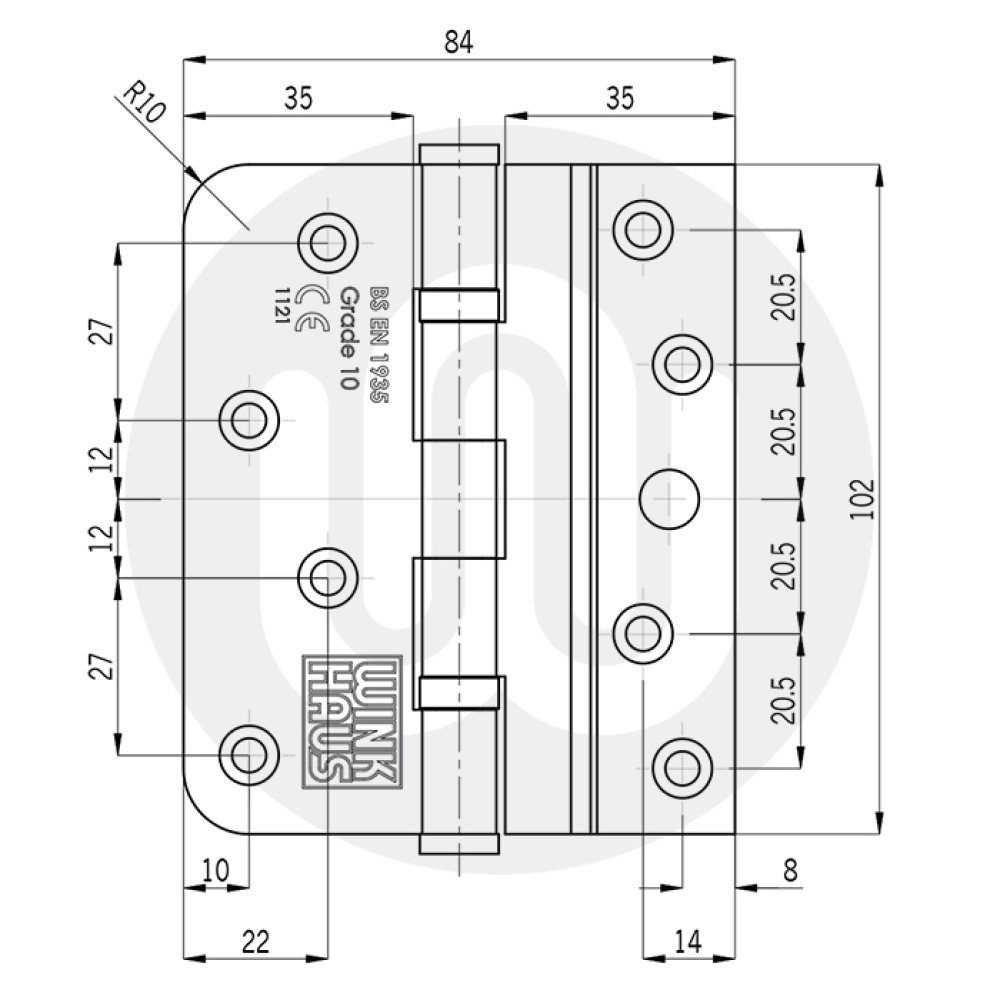Winkhaus Composite Door Hinge