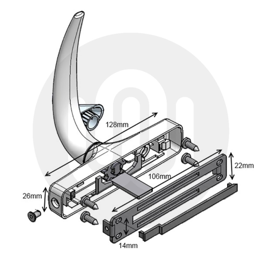 Technal Peg Window Handle - Non-Locking