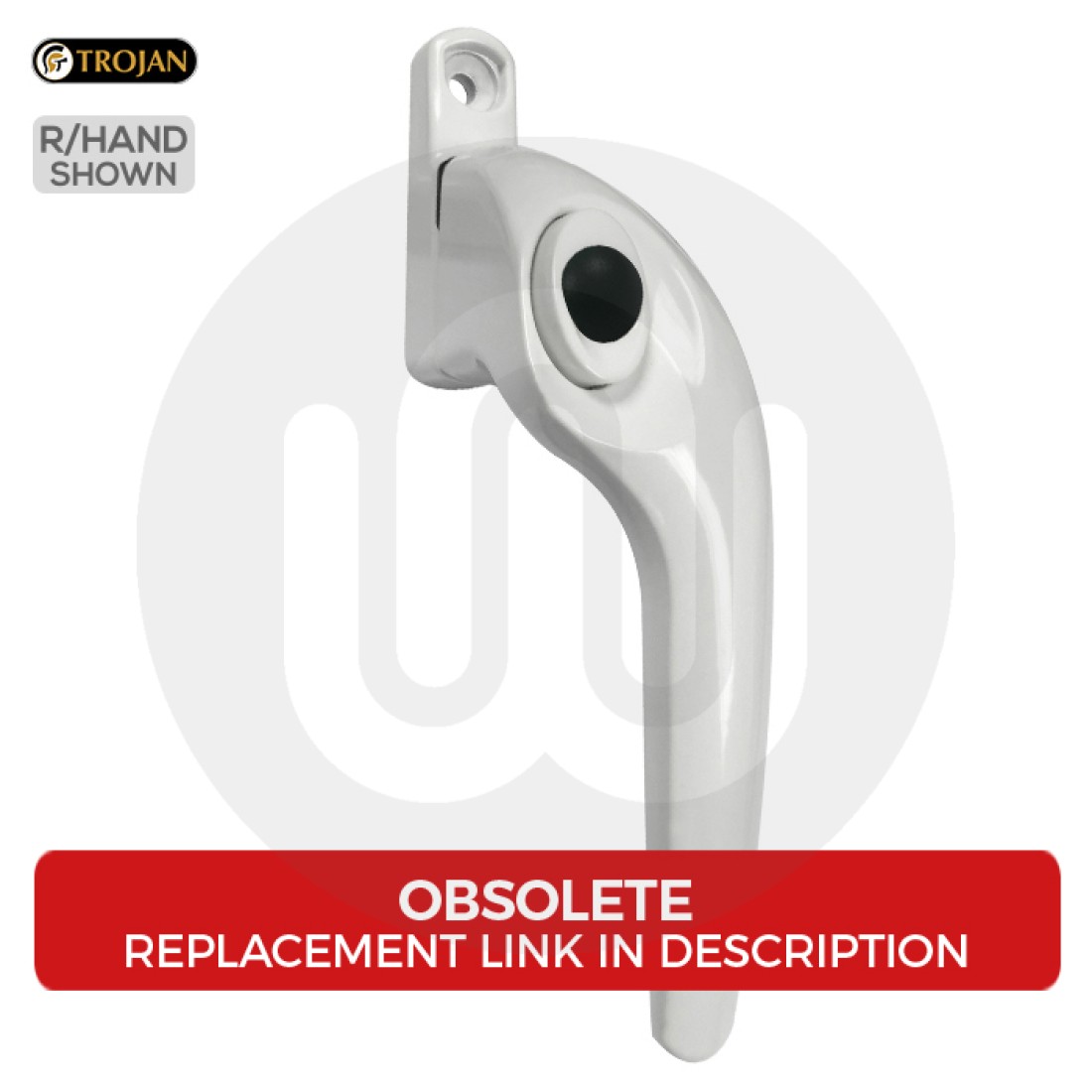 Trojan Cranked Espag Window Handle - Non-Locking