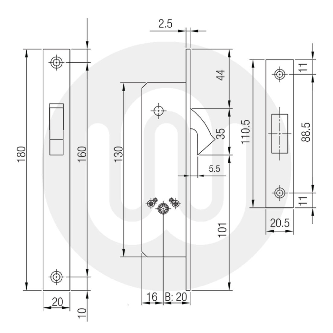 Key Operated Patio Hookbolt Lock