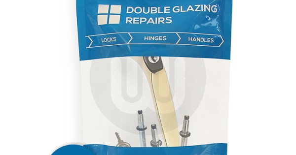 5x Gold Inline Espag Window Handles Individually Bagged