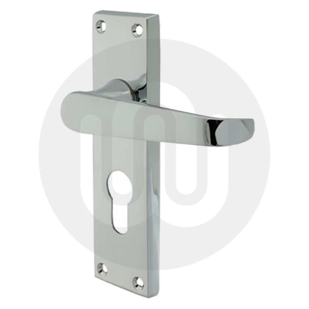Victorian Straight Door Handle Euro Lockset Aglio