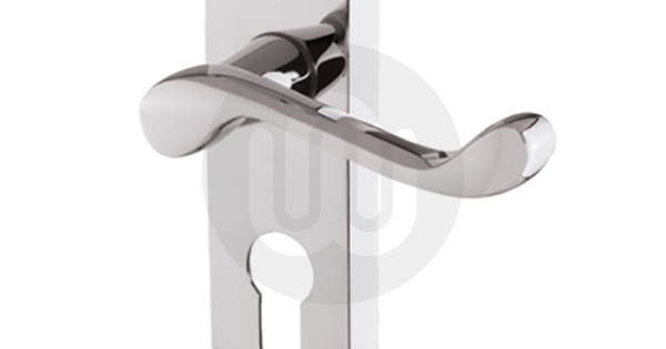 Victorian Scroll Door Handle - Euro Lock Set