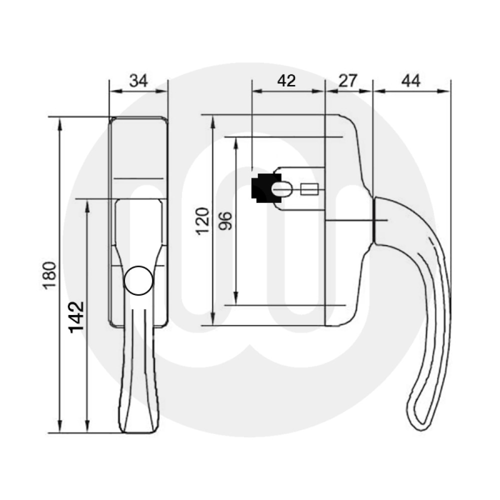 Hueck Window Handle Z 994189 02