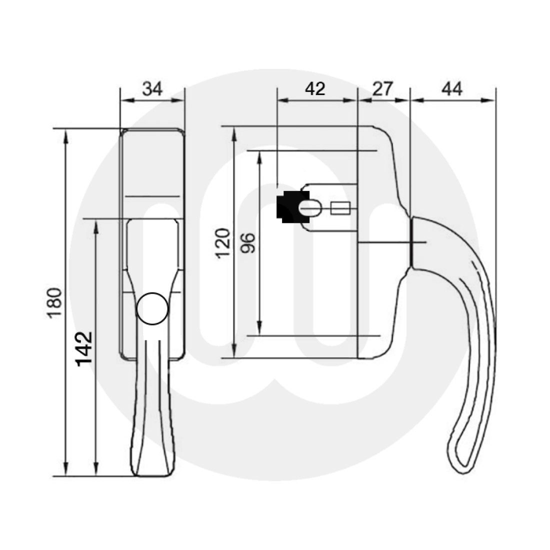 Hueck Window Handle Z 994189 02