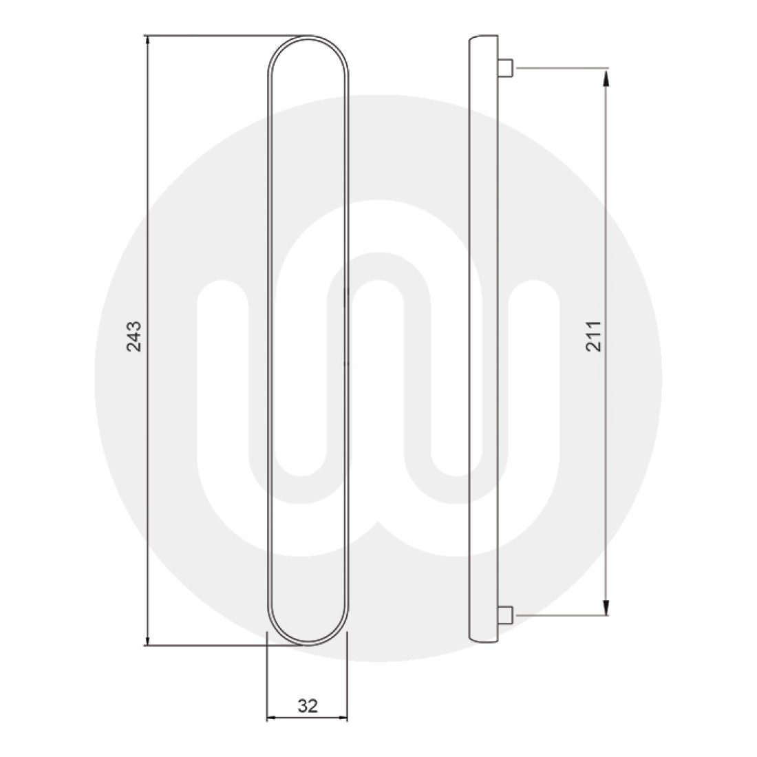 Simplefit by Fab & Fix Blank Plate - Medium Cover (243BP/211CRS) Blind ...