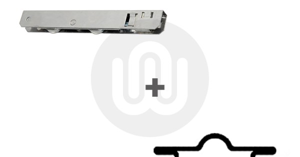 Duraflex 21mm Snap in Patio Track & Slimline Patio Rollers Set