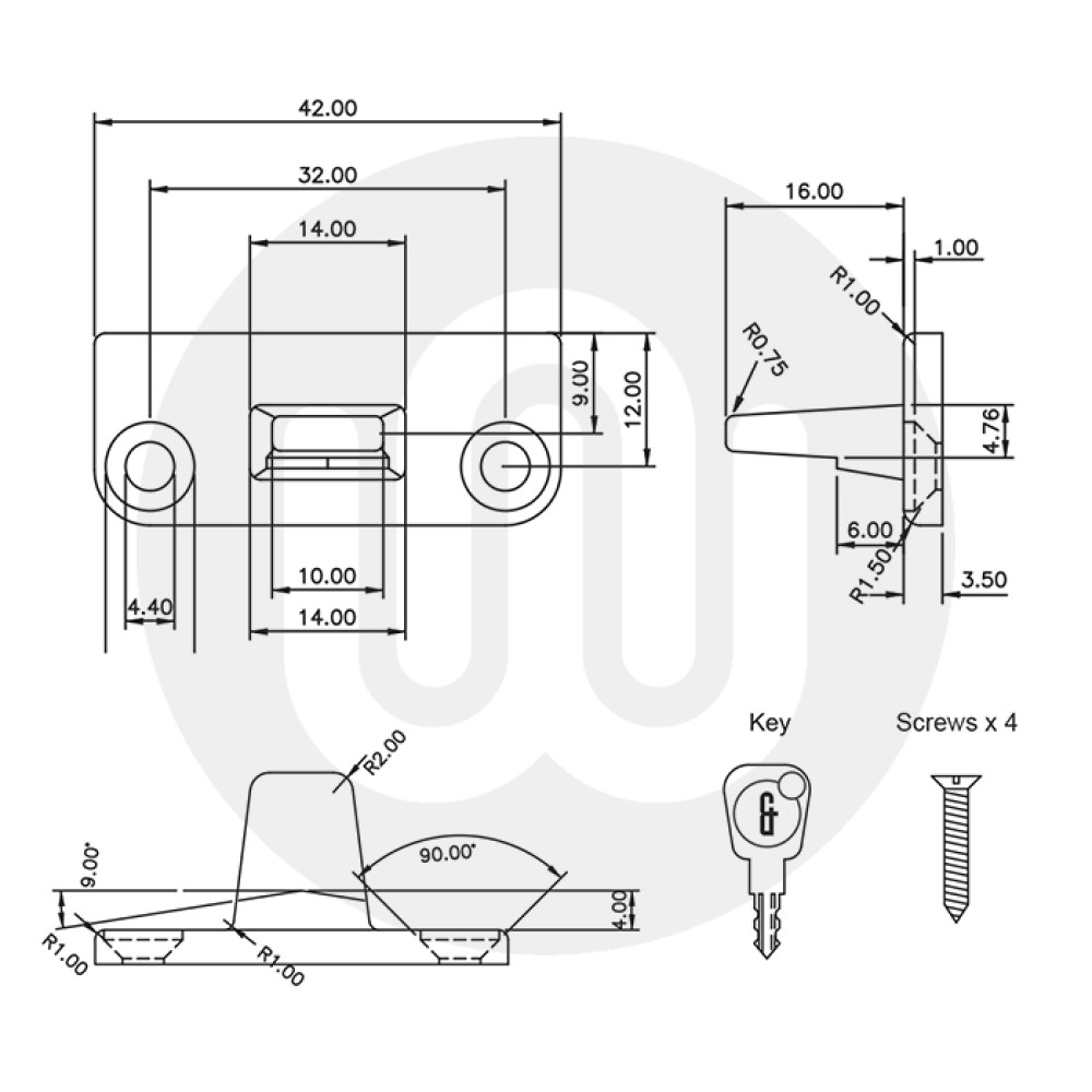 Simplefit by Fab & Fix Craftsman Casement Fastener Locking