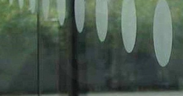 Circular Frosted Etched Effect Vinyl Safety Stickers for Glass (Pack of 10)