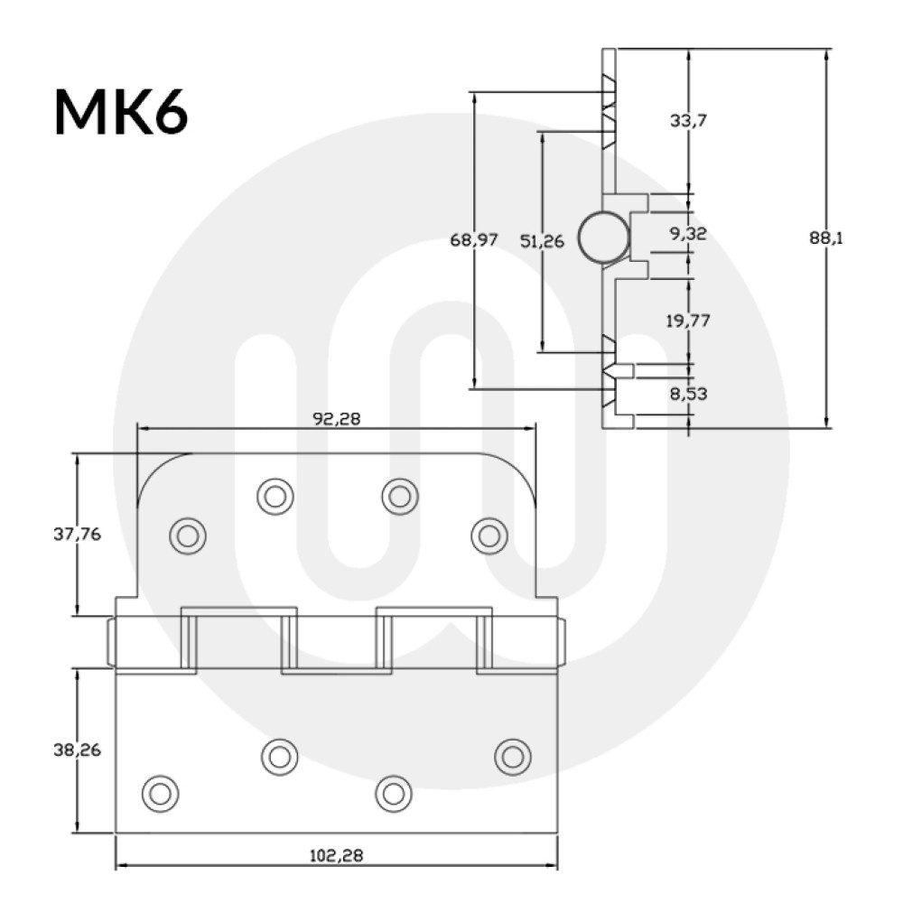 Yale Slab Composite Door Hinge