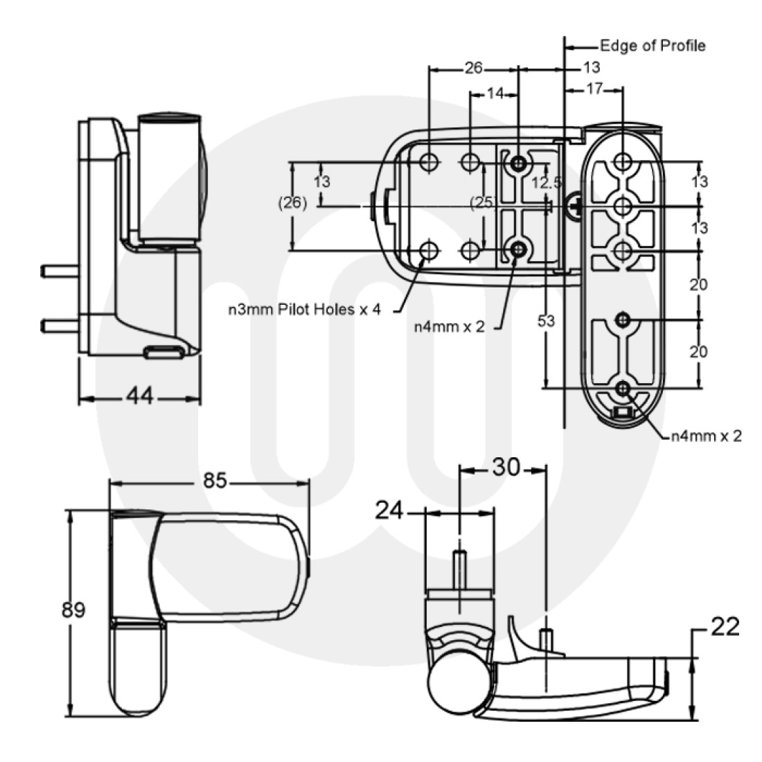 Avocet Synseal 3D Flag Hinge