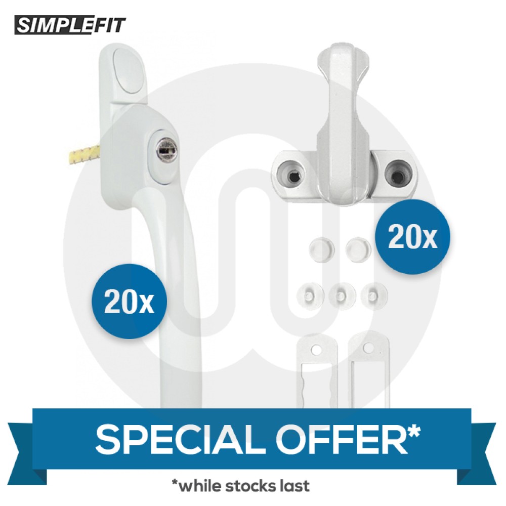 SPECIAL OFFER! 20x Simplefit High Quality Sash Jammers White & 20x ...