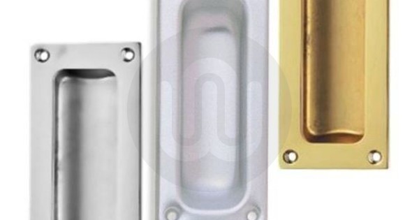 Flush Pull Handle 89mm x 43mm Recessed Door Finger Insert Slide Sliding ...