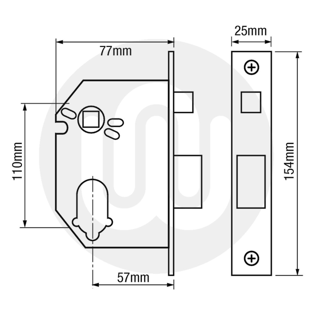 Bramah 3062 Kompact Egress Mortice Nightlatch With Snib