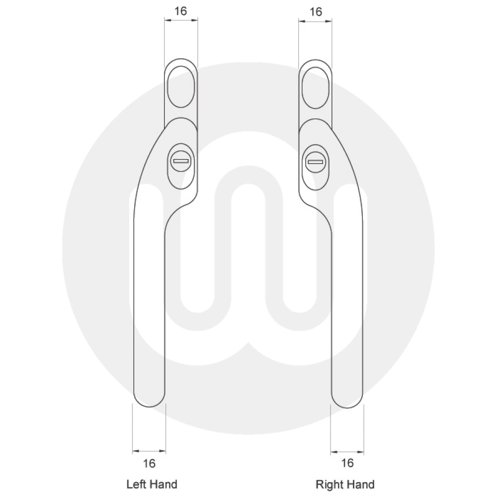 Fab & Fix Offset Espag Window Handle Connoisseur Offset Locking