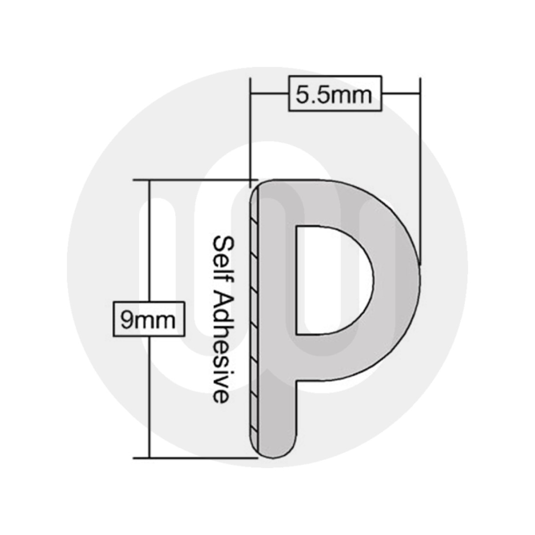 Self-Adhesive EPDM P Profile Rubber Seal for Doors & Windows