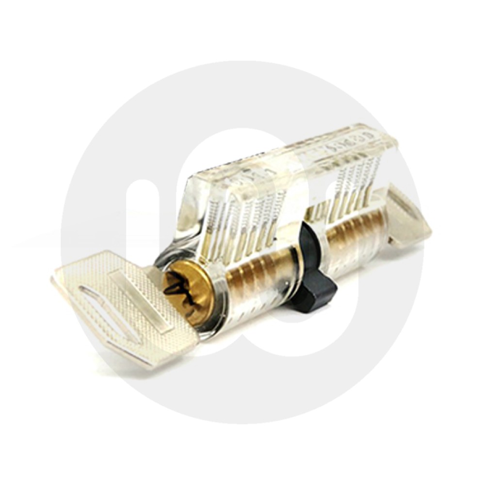 Transparent 5 Pin Double-Sided Euro Cylinder Practice Lock