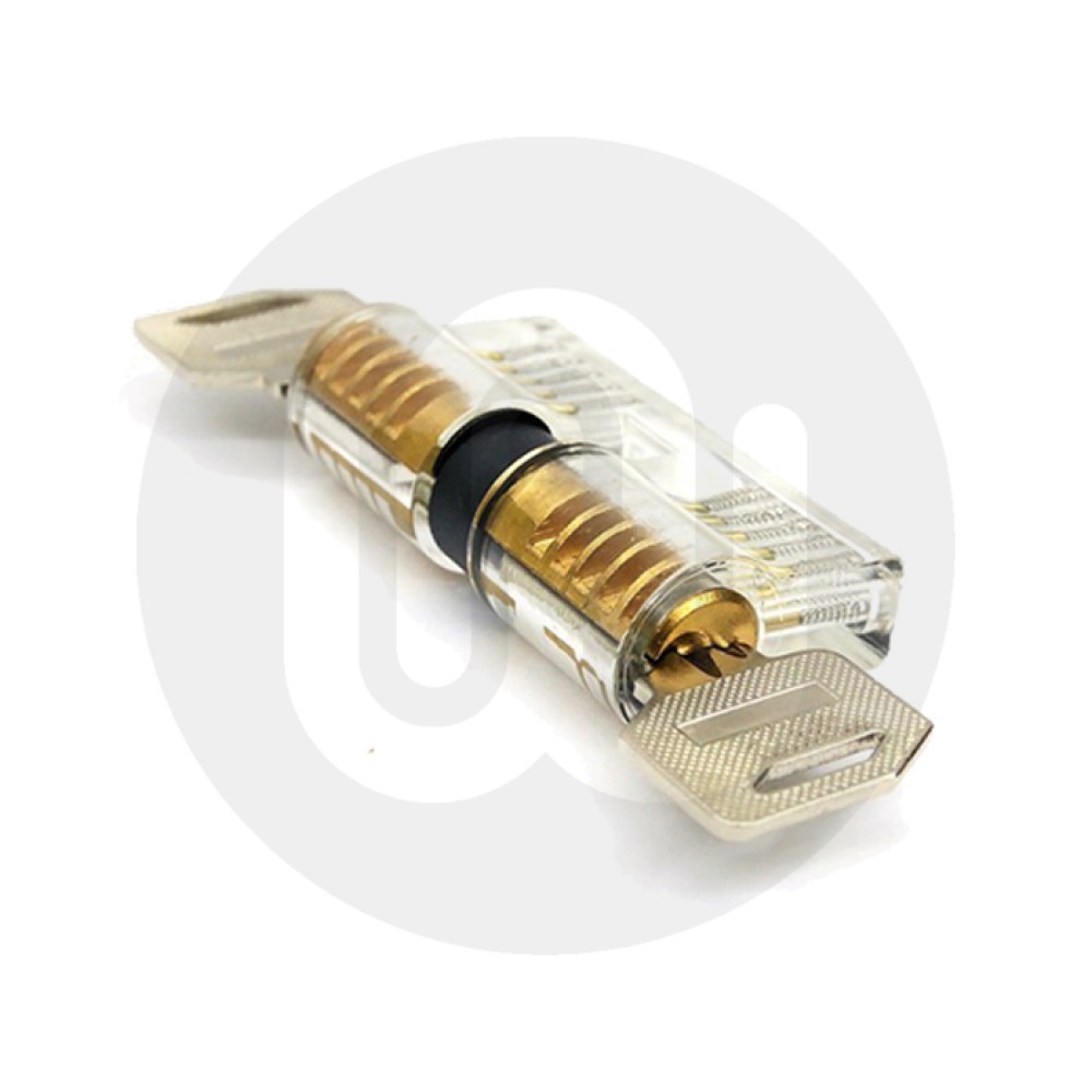 Transparent 5 Pin Double-Sided Euro Cylinder Practice Lock