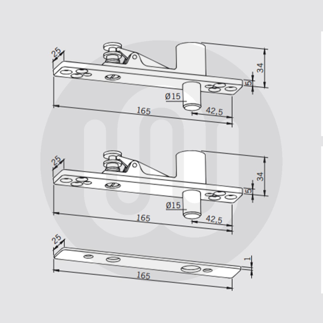 Dormakaba PT21 Retractable Top Pivot