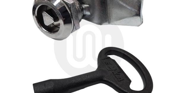 8mm Triangle Gas / Electric Meter Cupboard Cam Lock & 8mm Tri Spanner Key