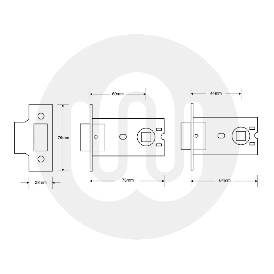 Flat Pattern Mortice Latch
