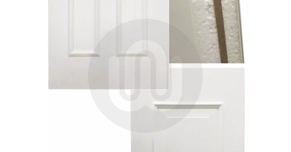White Upvc Door 2 X Rectangle Reinforced Panel 28mm Thick