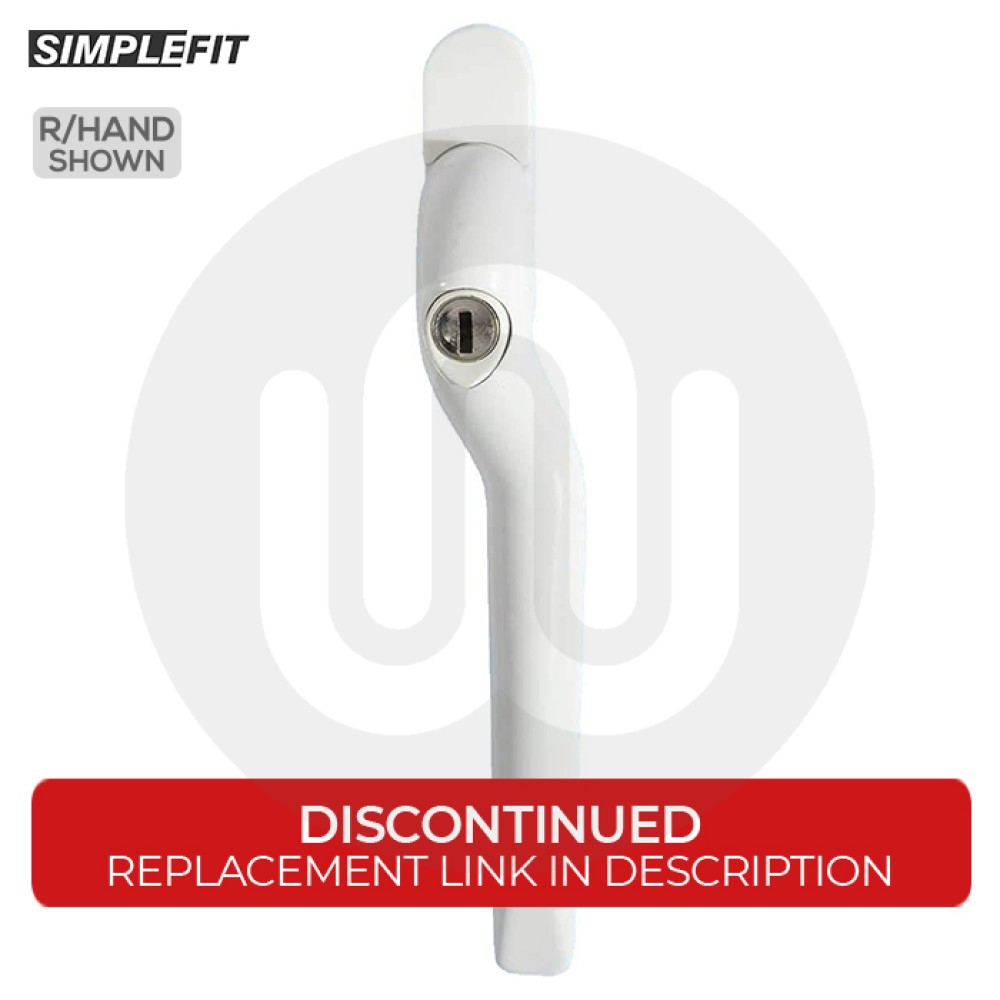 Simplefit Sleek Low Height Cranked Espagnolette Window Handle - Locking