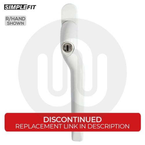 Low Height Cranked Espagnolette Window Handle - Locking