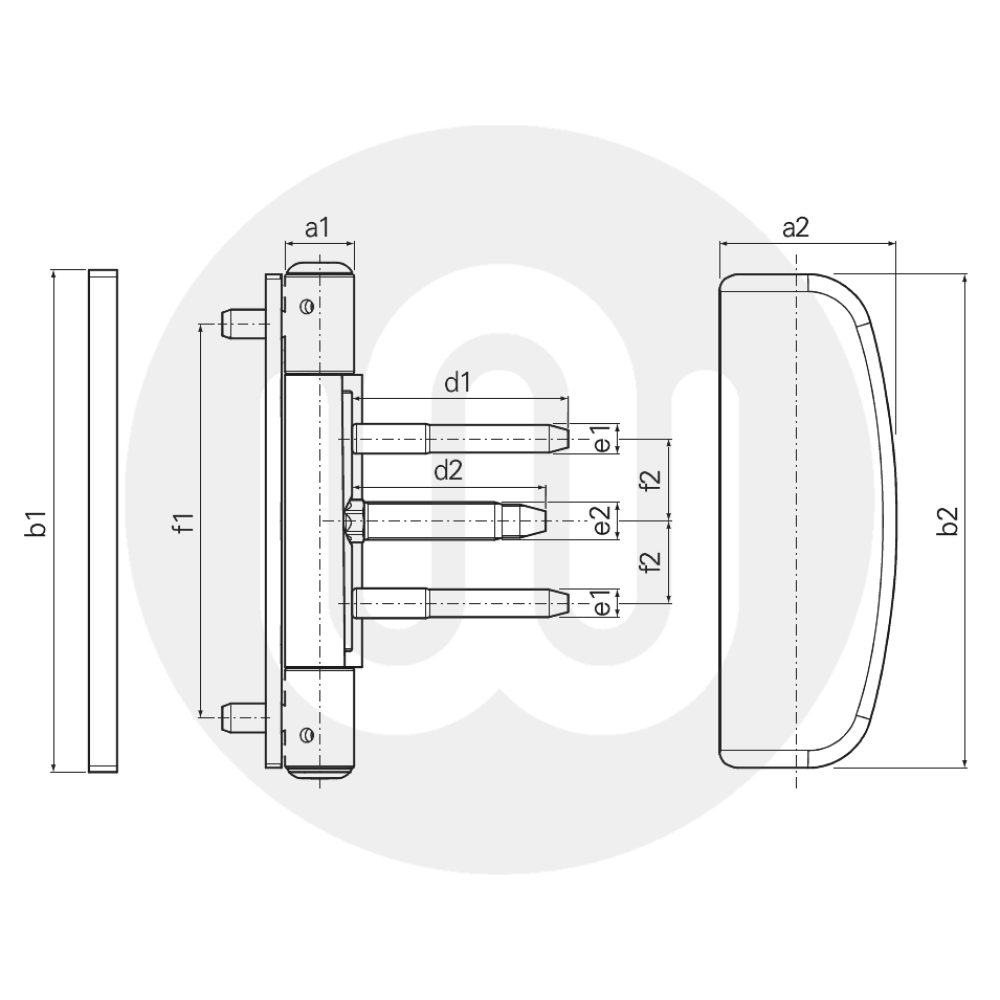 Simplefit Dynamic 2D Hinge for Profile 22 Doors