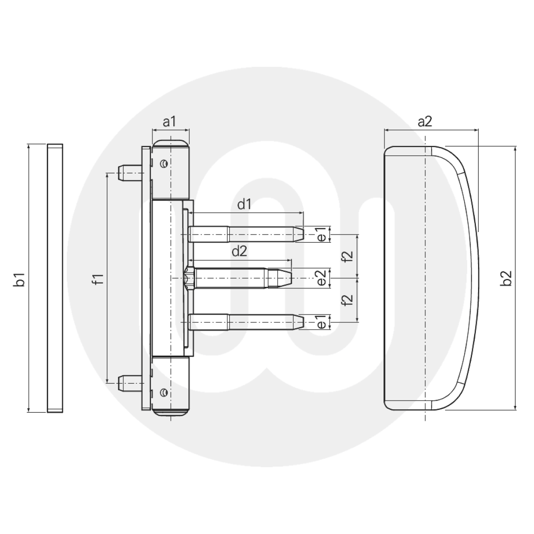 Simplefit Dynamic 2D Hinge for Profile 22 Doors