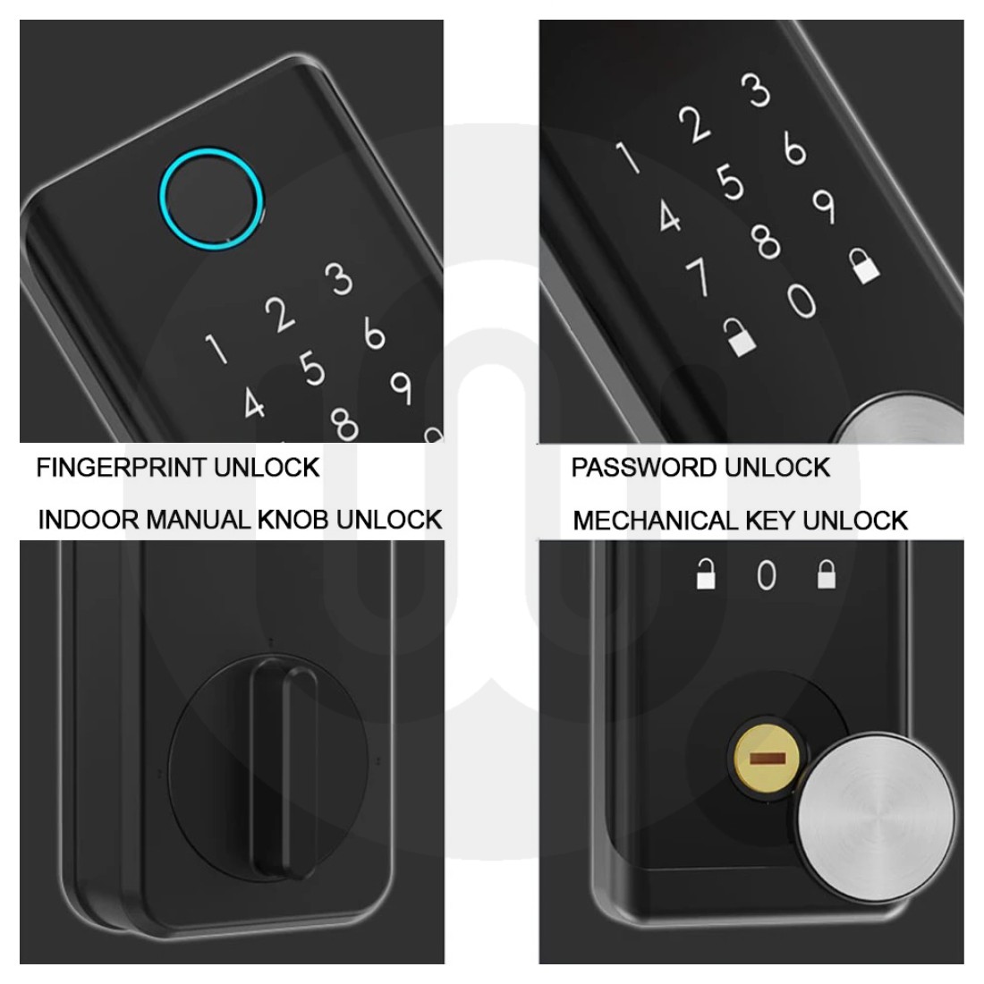 Simplefit Smart Fingerprint Biometric Door Lock Digital Keypad Security ...
