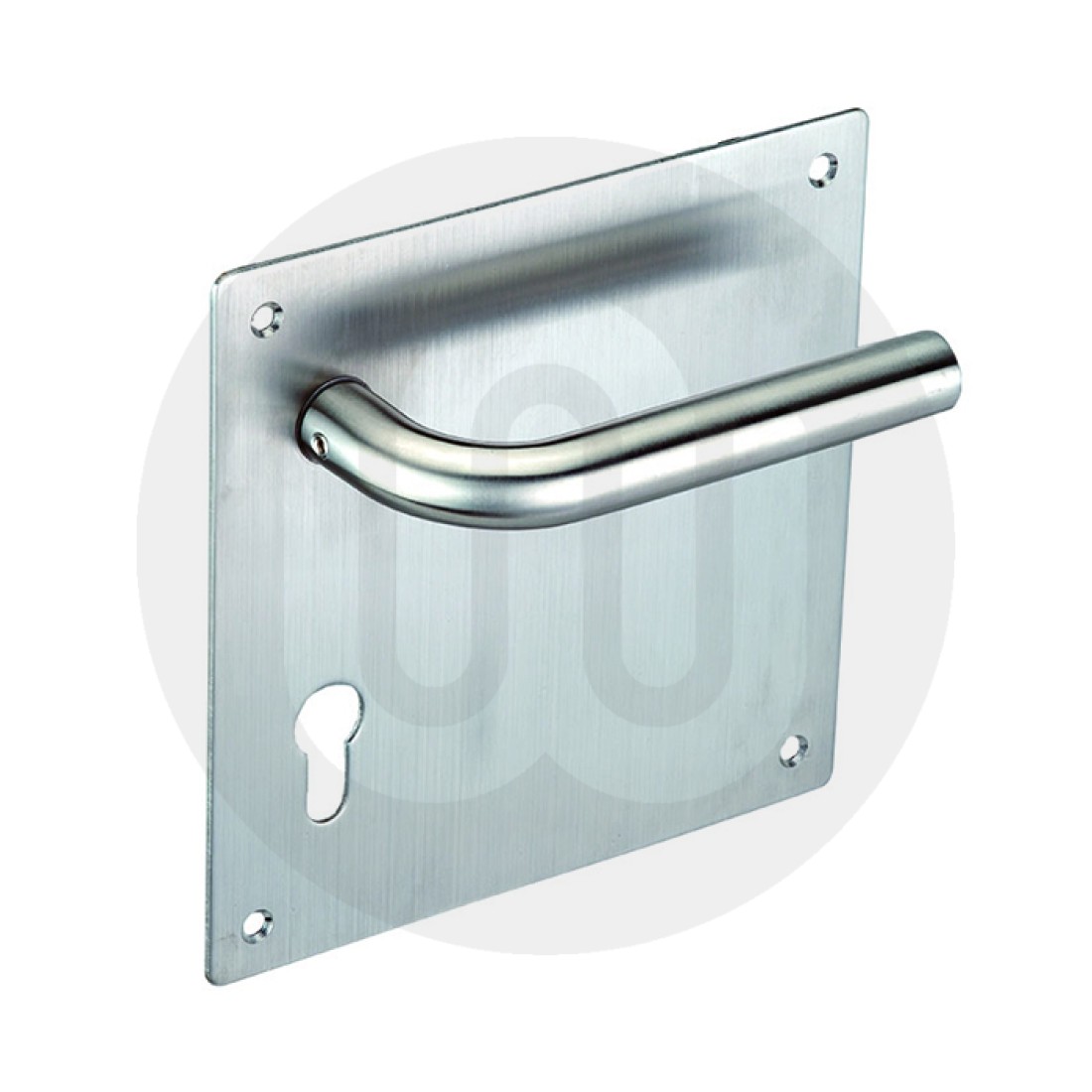Euro Lock Set On Square Plate