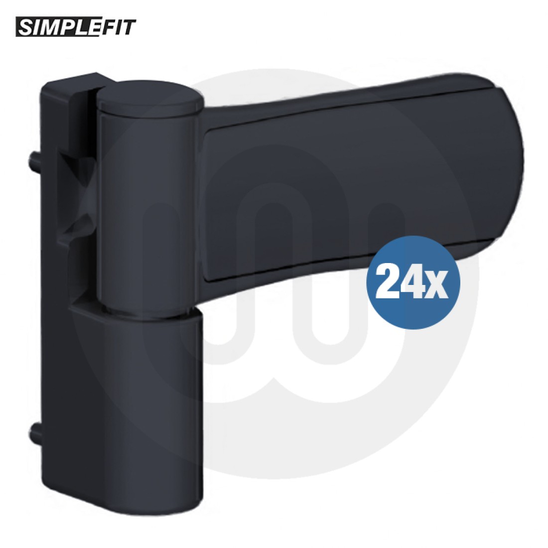 NEW COLOUR LAUNCH! 24x Simplefit Repair Flag Hinges in Anthracite Grey ...