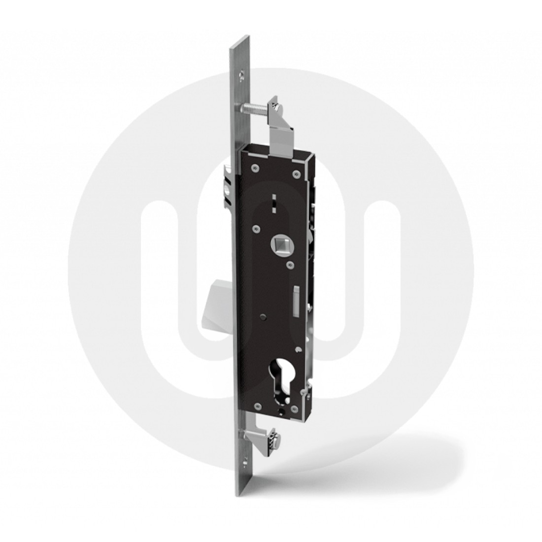 OMEC 1410S.30.25 Dead and Adjustable Latch Bolt 3 Locking Points Bi ...