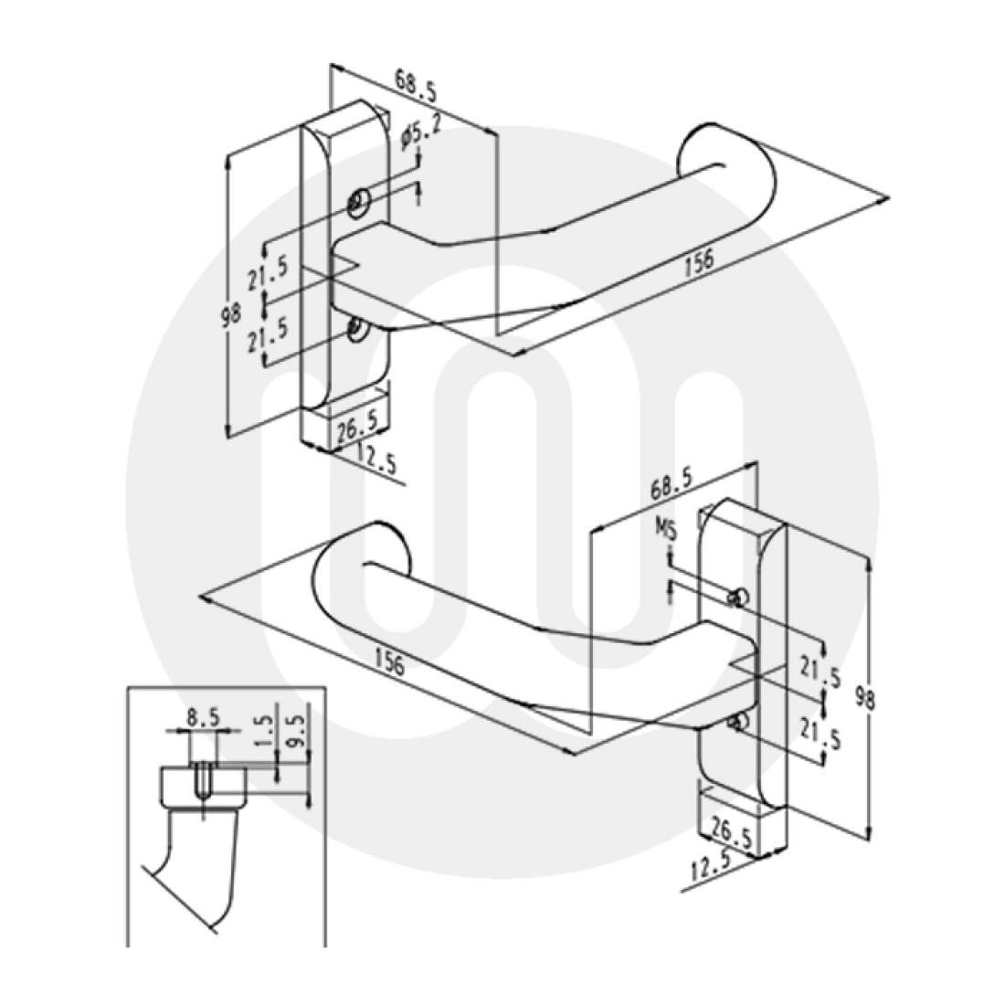 Sobinco / Technal Style Door Handle