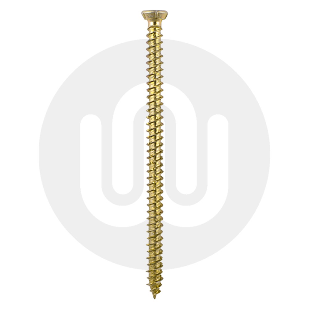 Concrete Window Frame Screws - TX - Flat Countersunk - Yellow