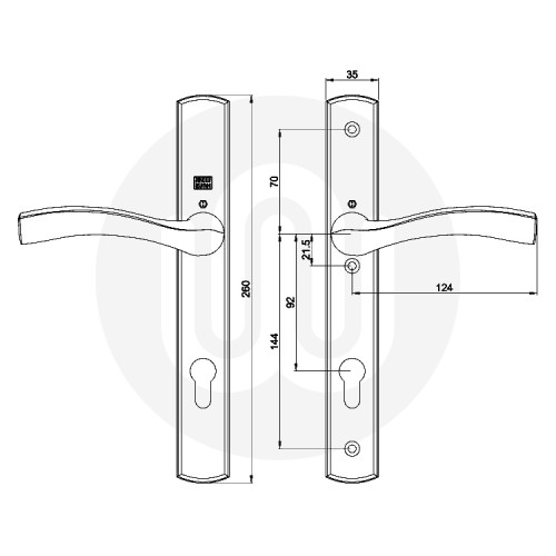 Winkhaus Palladio High Security Door Handle