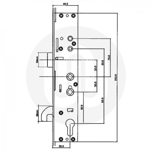 Safeware Centre Case - Double Spindle