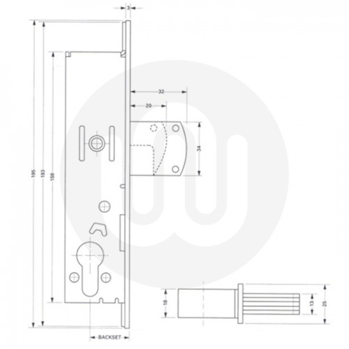 Adams Rite MS 2200 Euro Hookbolt Case
