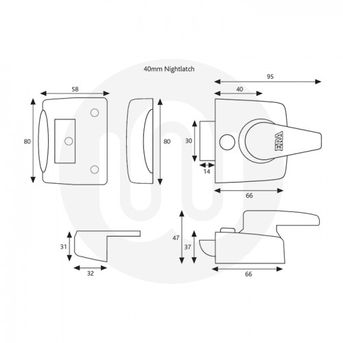 ERA Nightlatch Door Lock 40mm