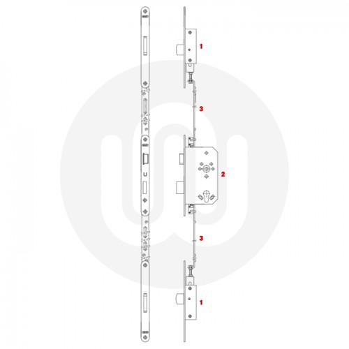 Nemef Z1749/09/42 / Z1749/47/42 Multipoint Door Lock