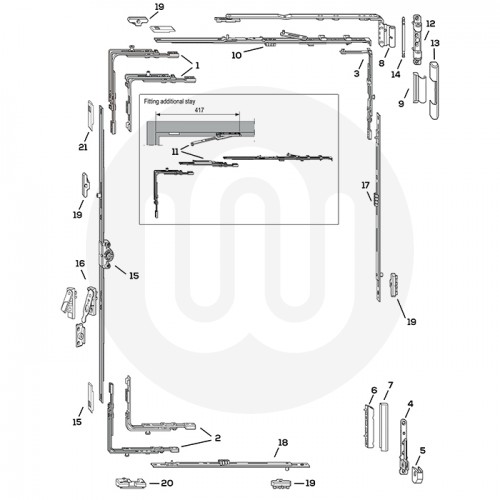 Roto NT 'K' Full Tilt & Turn System (Face Fix)